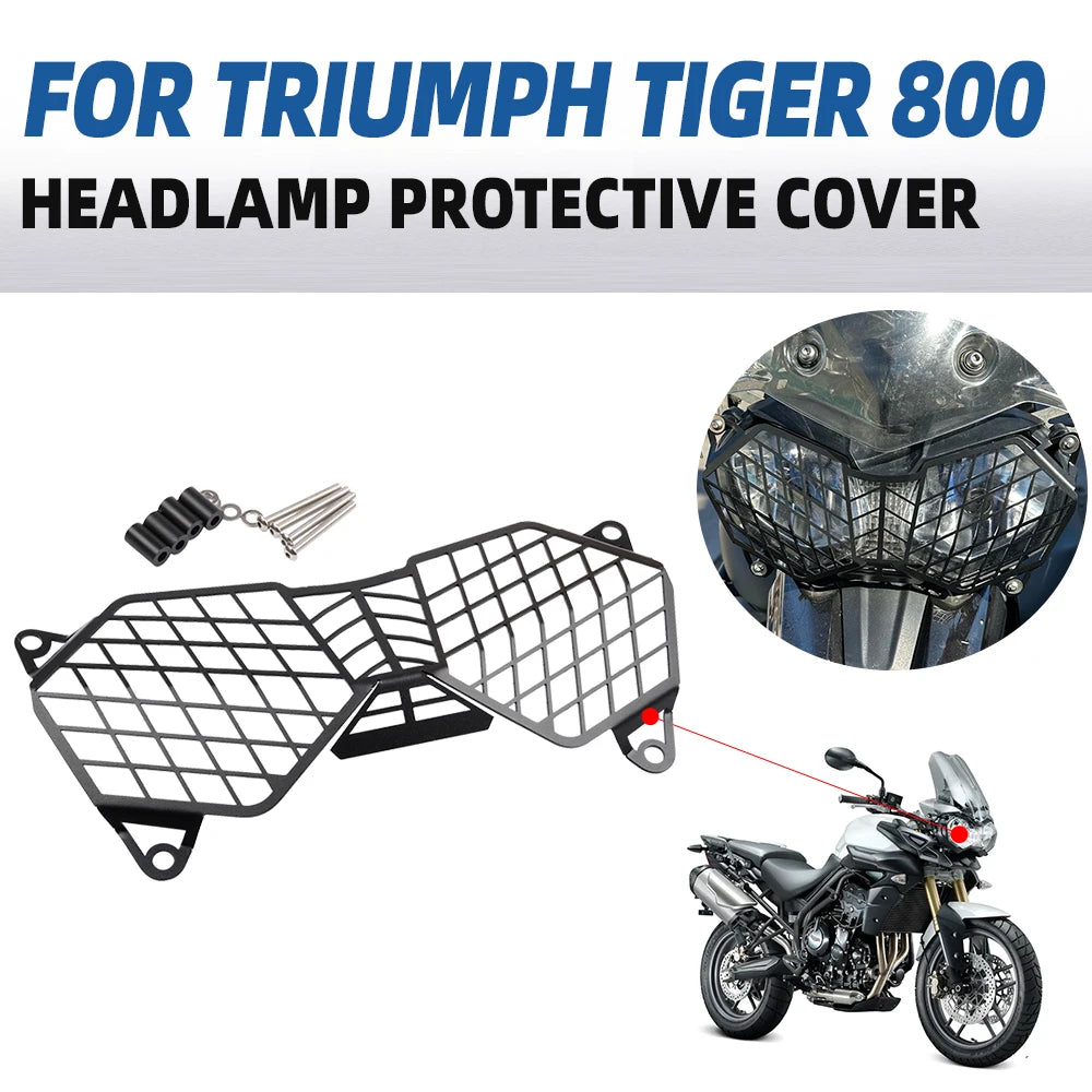 Headlight Guard Grille Protection for Triumph Tiger 800 1200 XC Explor ...